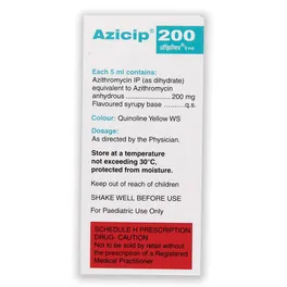 Azicip 200 Peppermint & Orange Flavour Paediatric Suspension | Uses ...