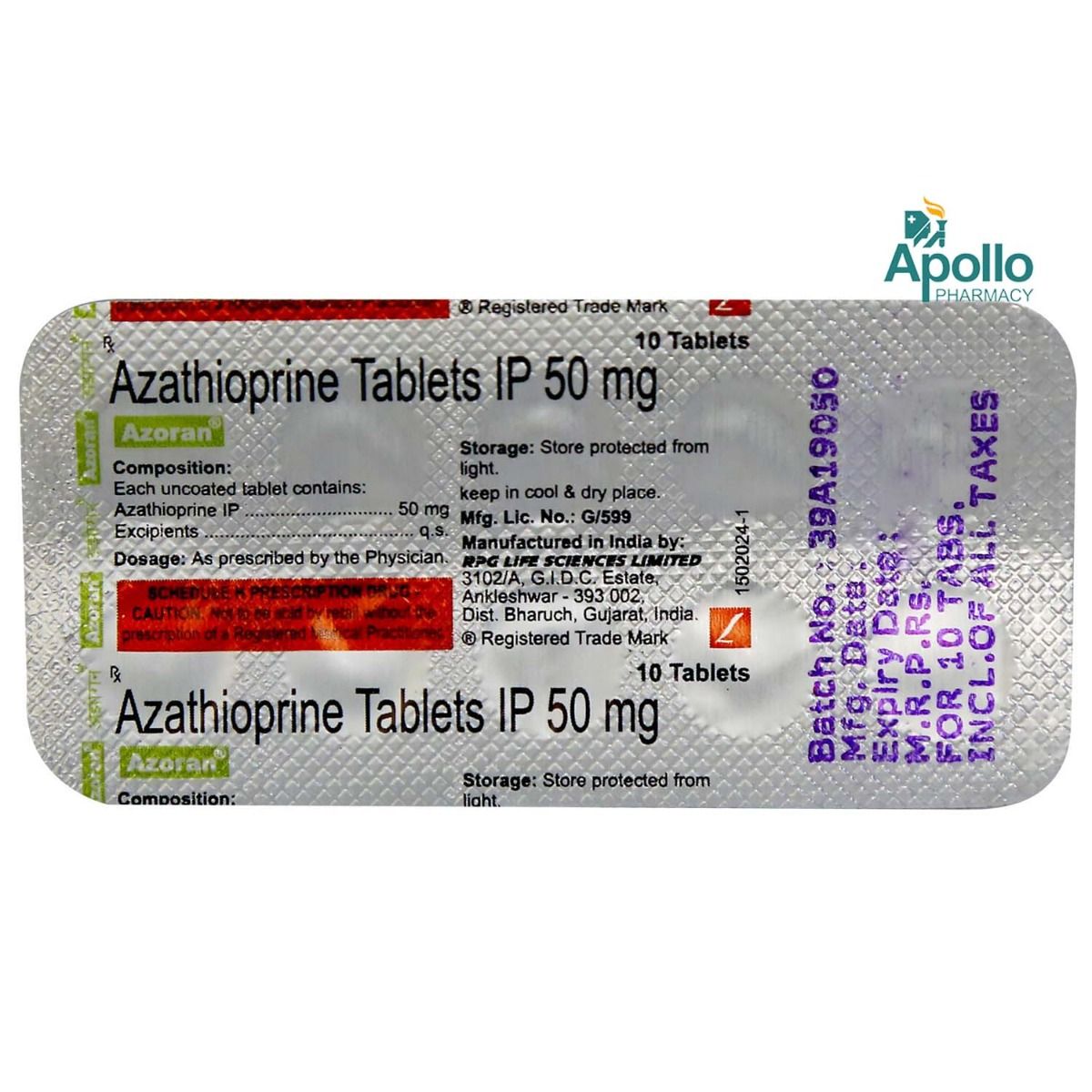 Azoran Tablet 10's Price, Uses, Side Effects, Composition - Apollo Pharmacy