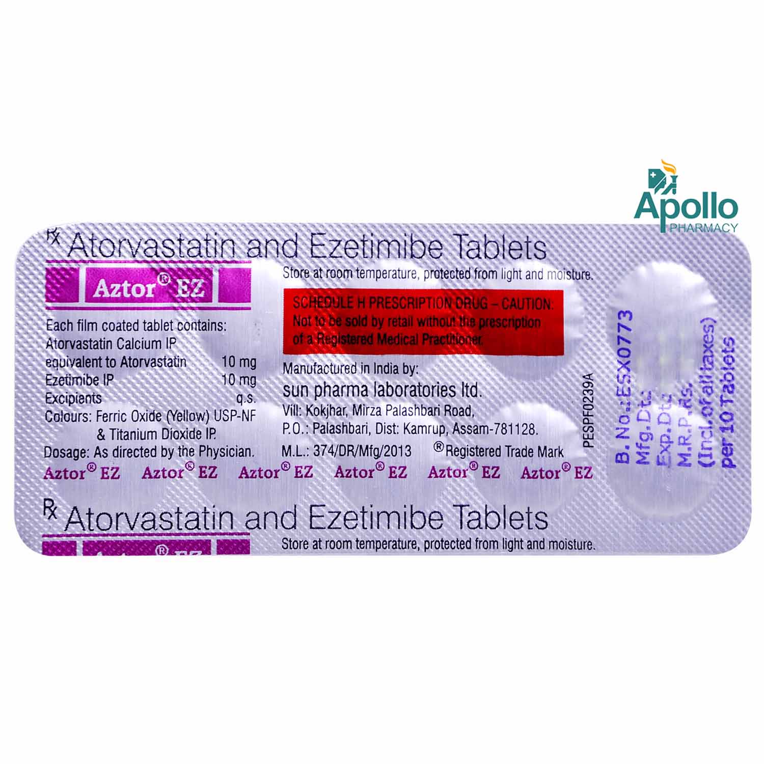 Aztor EZ Tablet | Uses, Side Effects, Price | Apollo Pharmacy