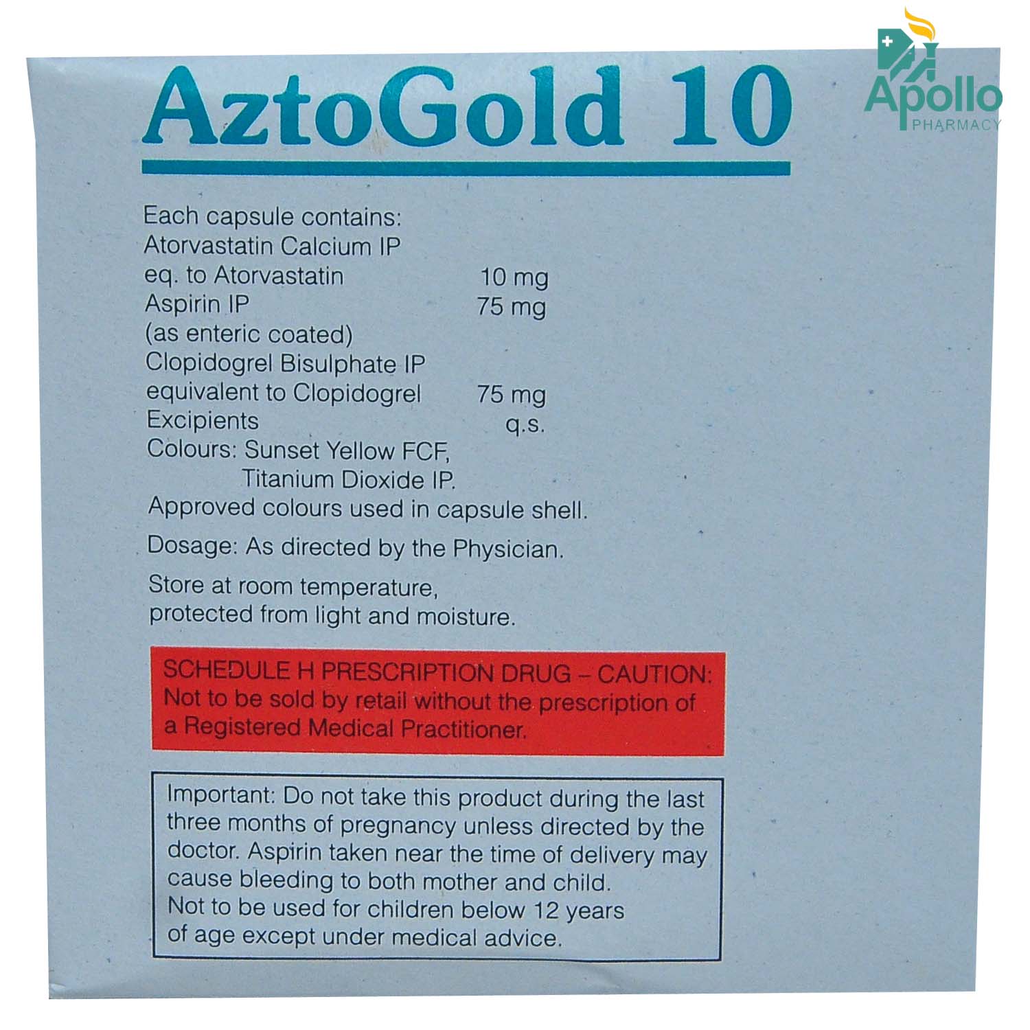 Azto Gold 10 Capsule 10's Price, Uses, Side Effects, Composition ...