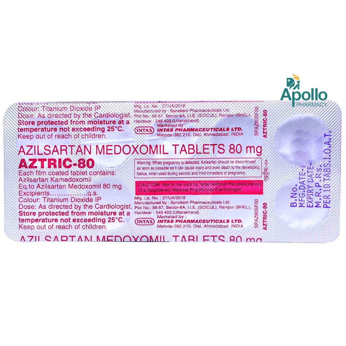 Aztric 80 Tablet 10's Price, Uses, Side Effects, Composition - Apollo ...