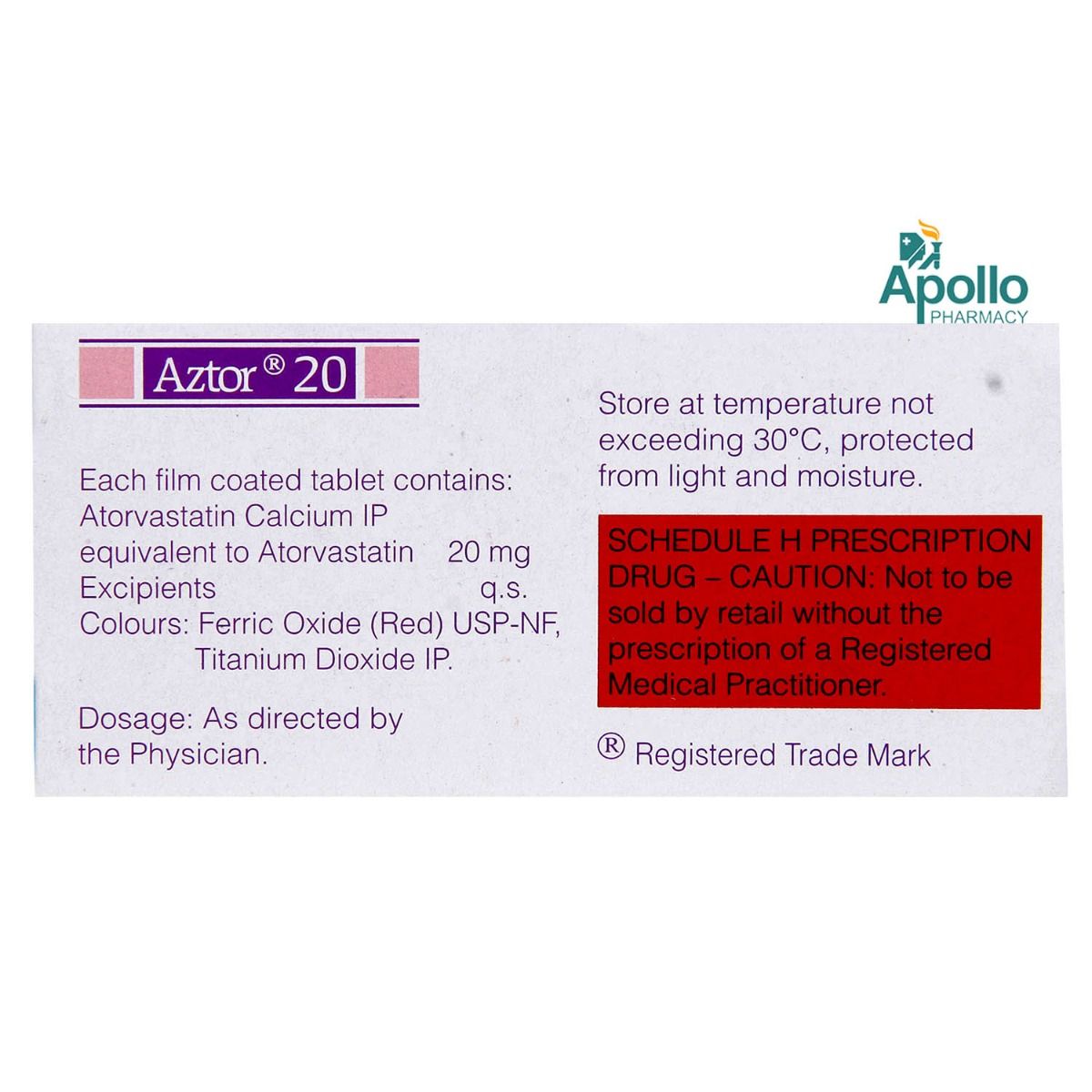 Aztor 20 Tablet 15's Price, Uses, Side Effects, Composition - Apollo ...