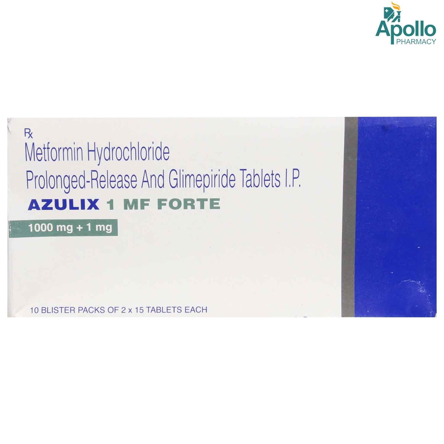 Azulix 1 MF Forte Tablet | Uses, Side Effects, Price | Apollo Pharmacy