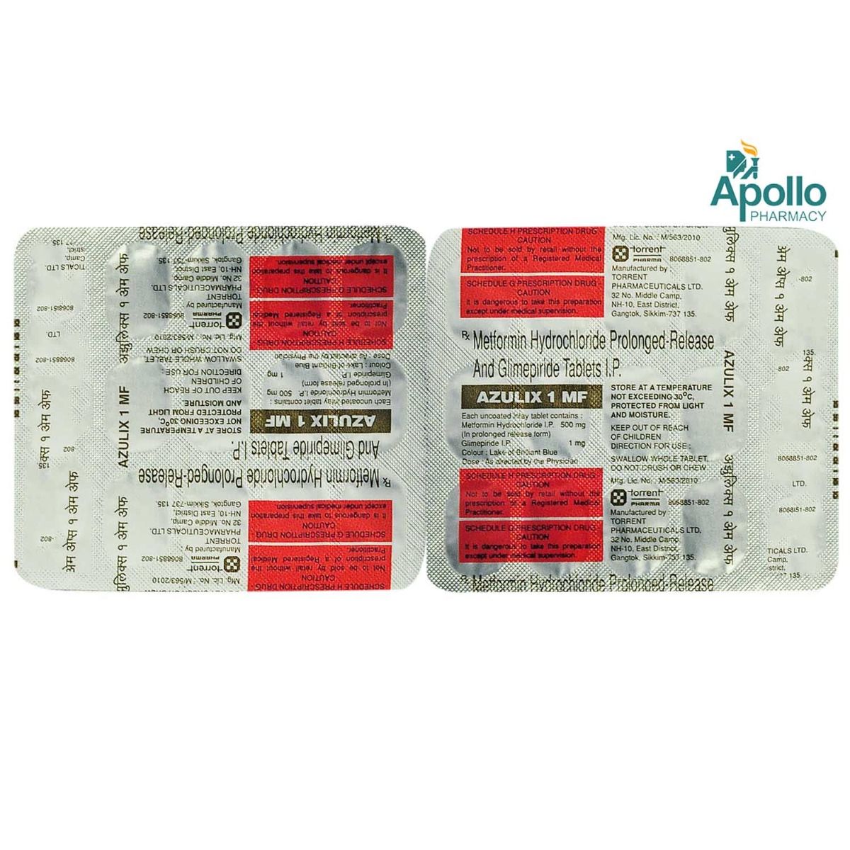Azulix 1 MF Tablet 15's Price, Uses, Side Effects, Composition - Apollo ...