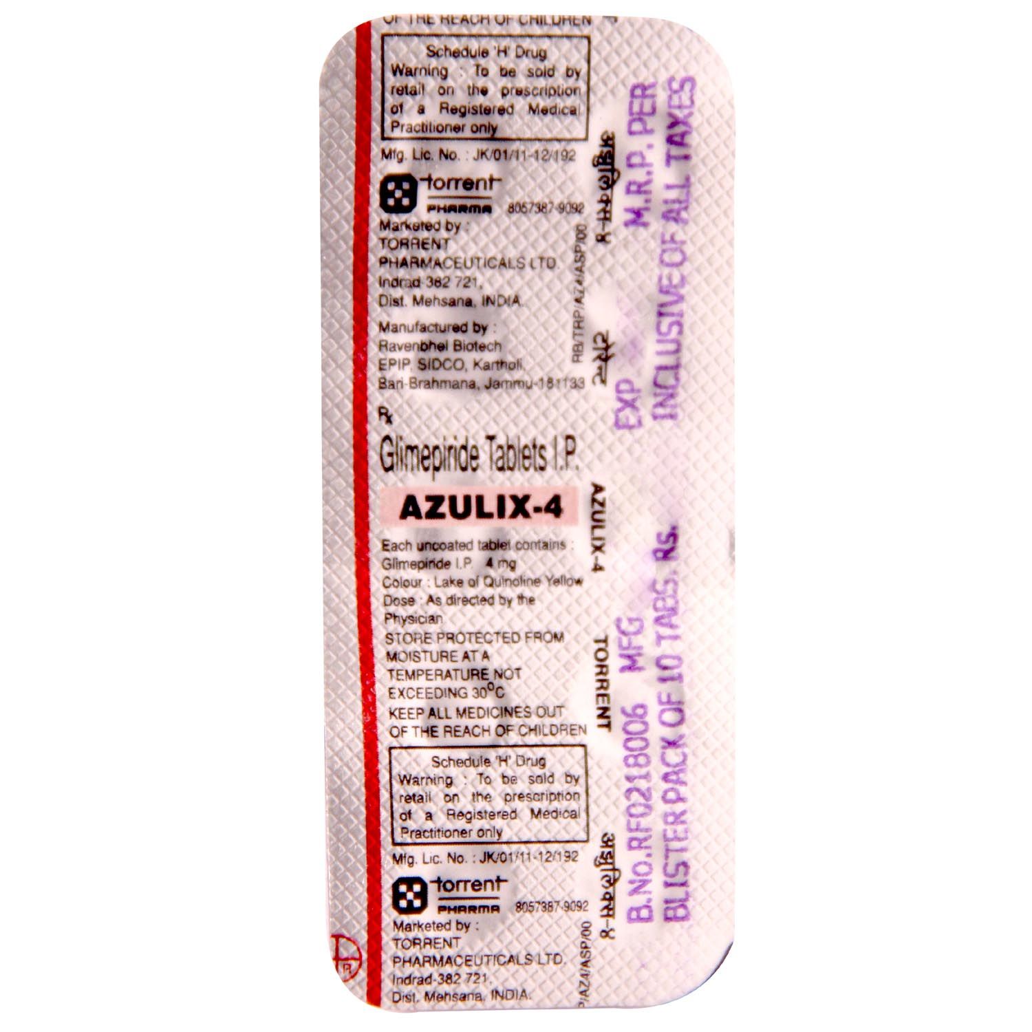Azulix 4 Tablet 10's Price, Uses, Side Effects, Composition - Apollo ...