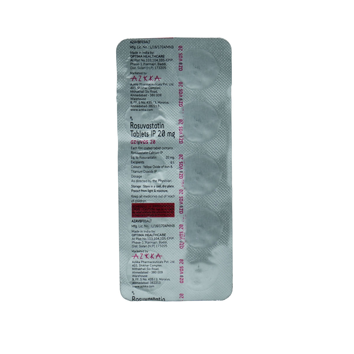 Azuvas 20 Tablet | Uses, Side Effects, Price | Apollo Pharmacy