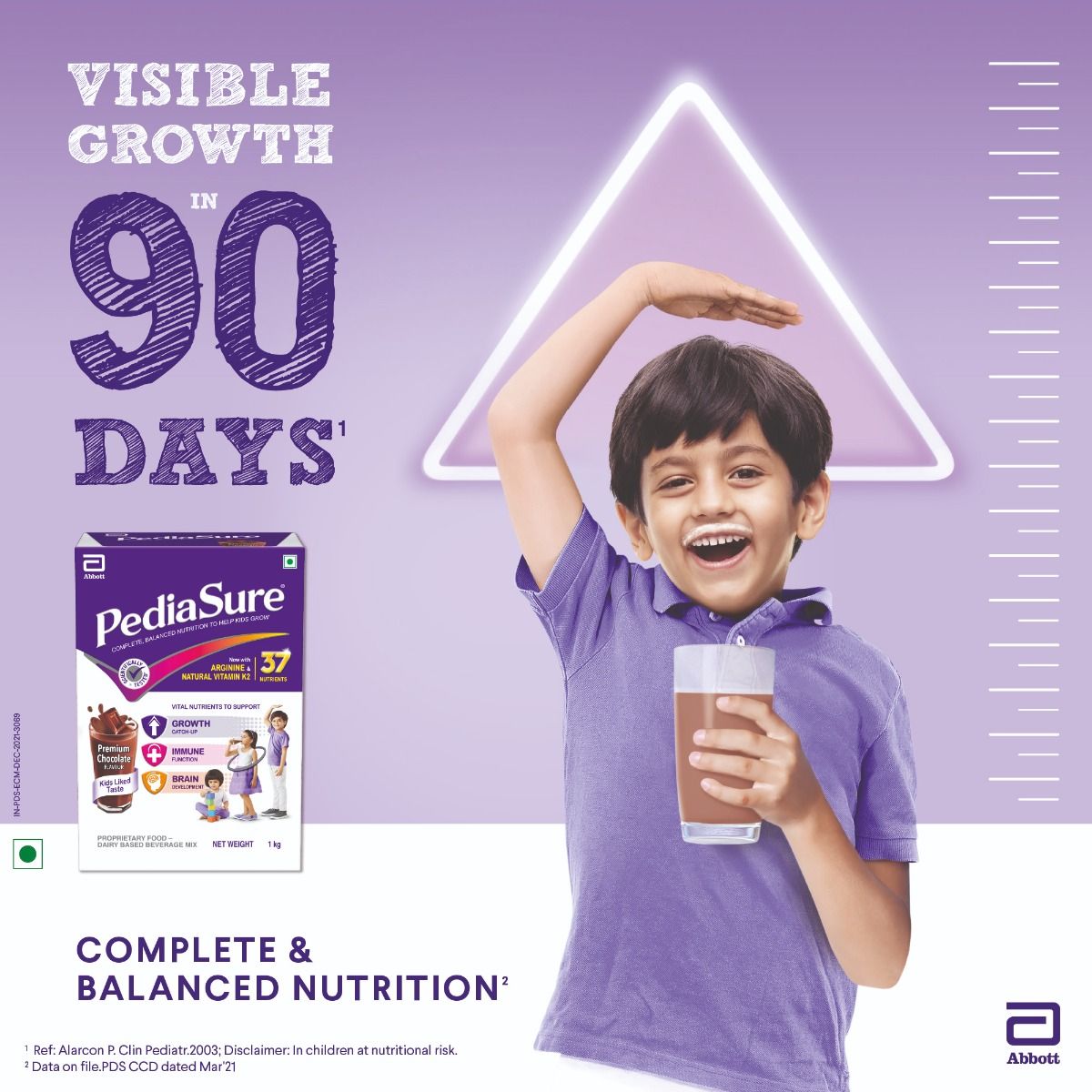 Pediasure Complete, Balanced Nutrition Premium Chocolate Flavour ...