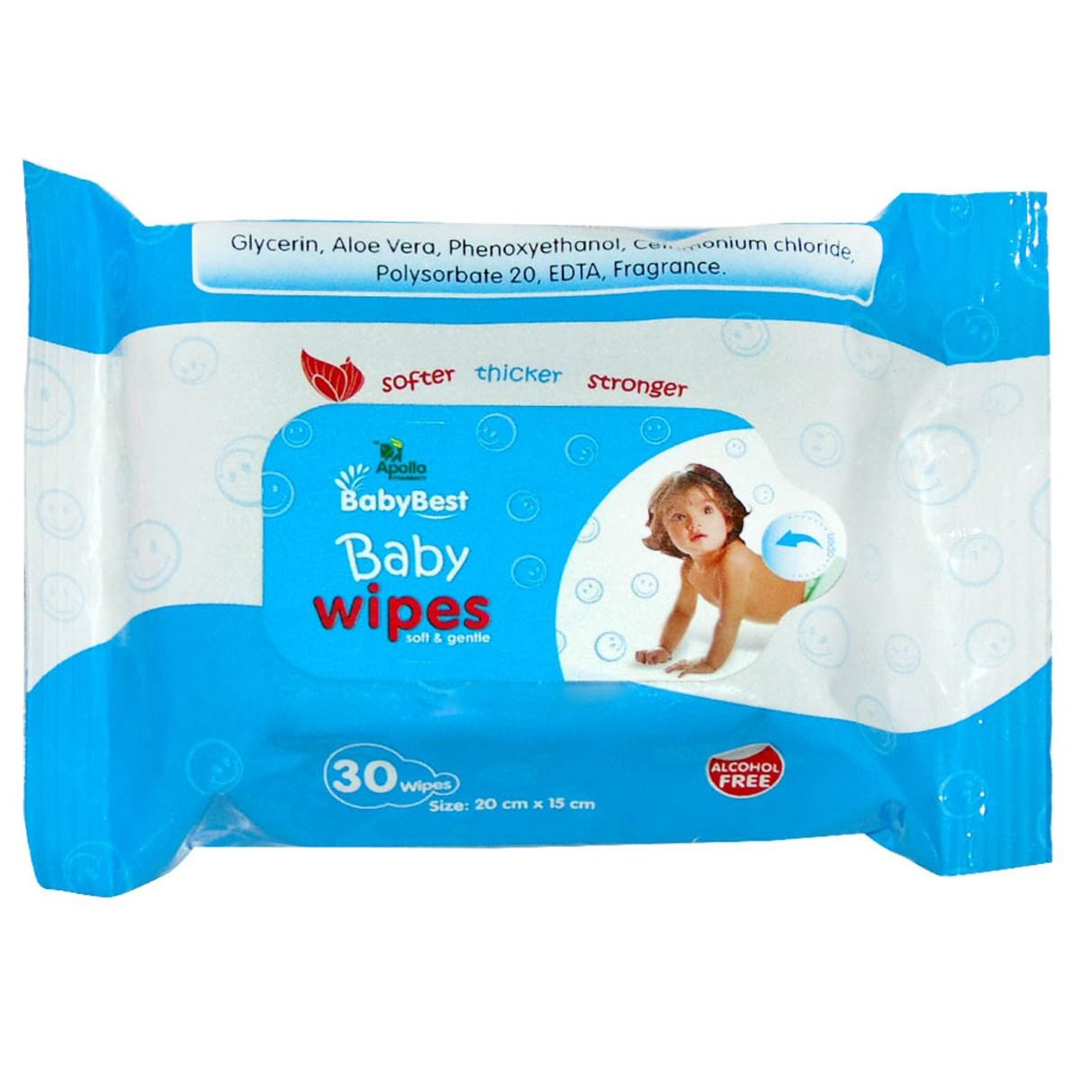 Apollo Pharmacy Baby Best Soft & Gentle Baby Wipes, 30 Count Price ...