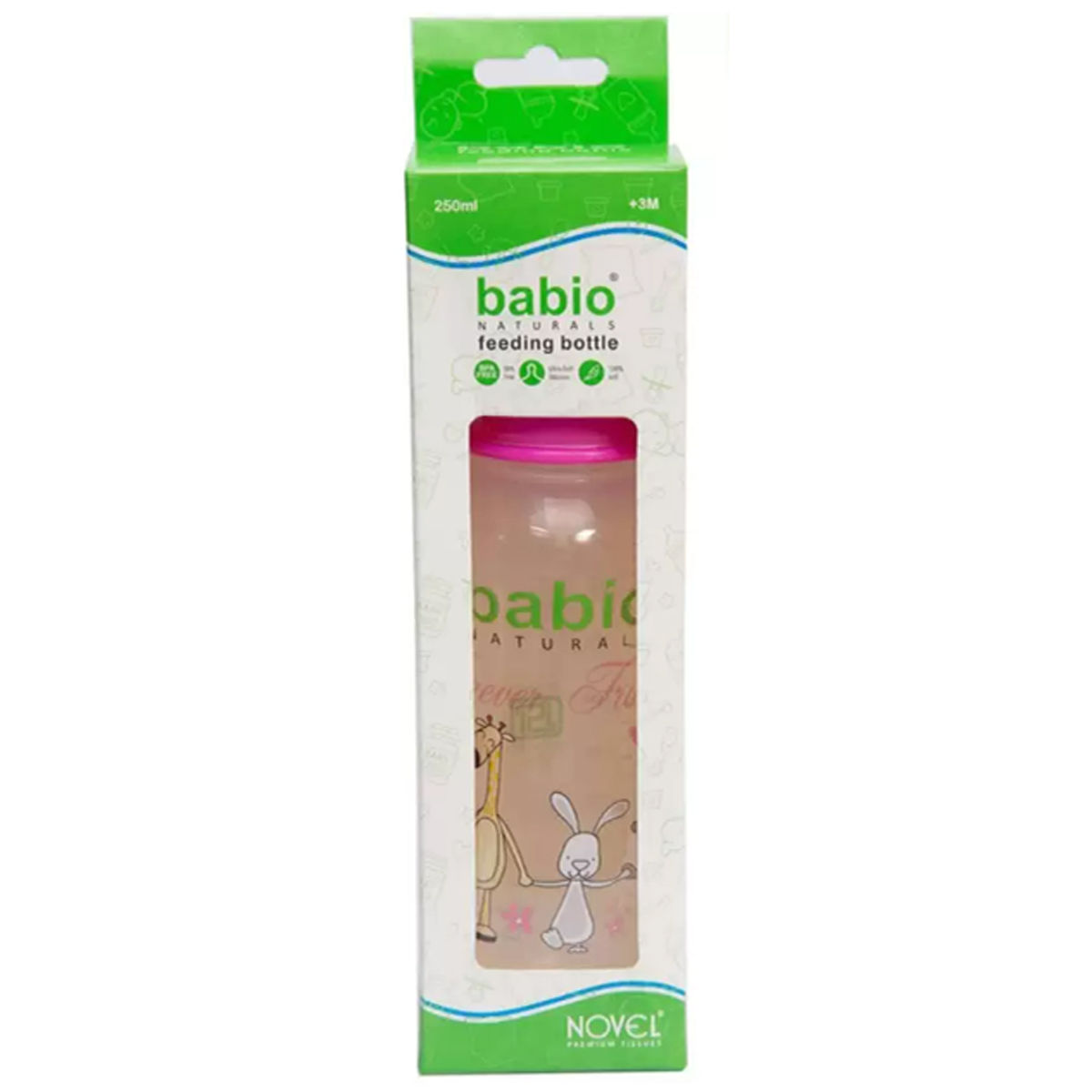 Buy Babio Feeding Bottle Pink 3M+, 250 ml | 19 Minutes Delivery ...