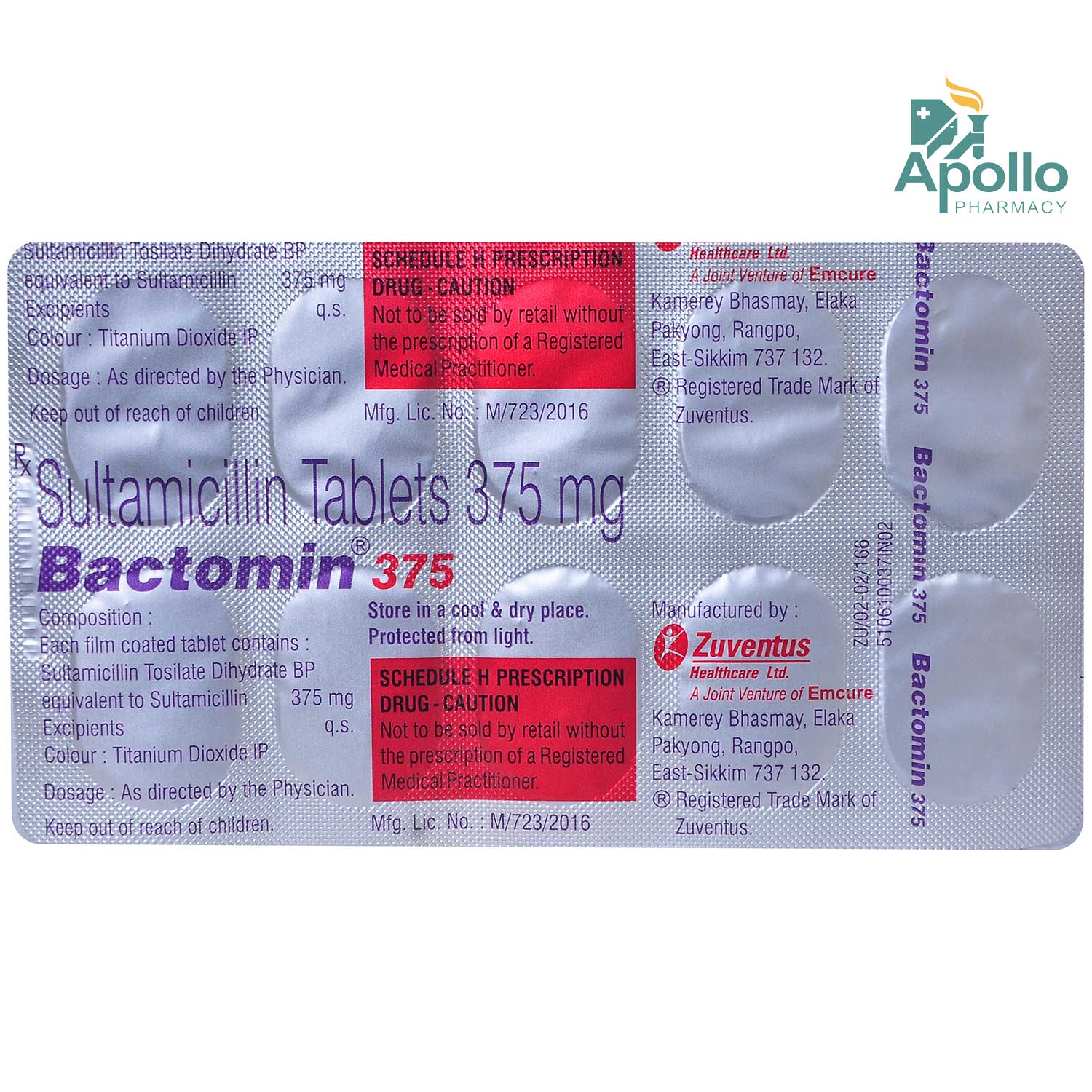 Bactomin 375 Tablet | Uses, Side Effects, Price | Apollo Pharmacy