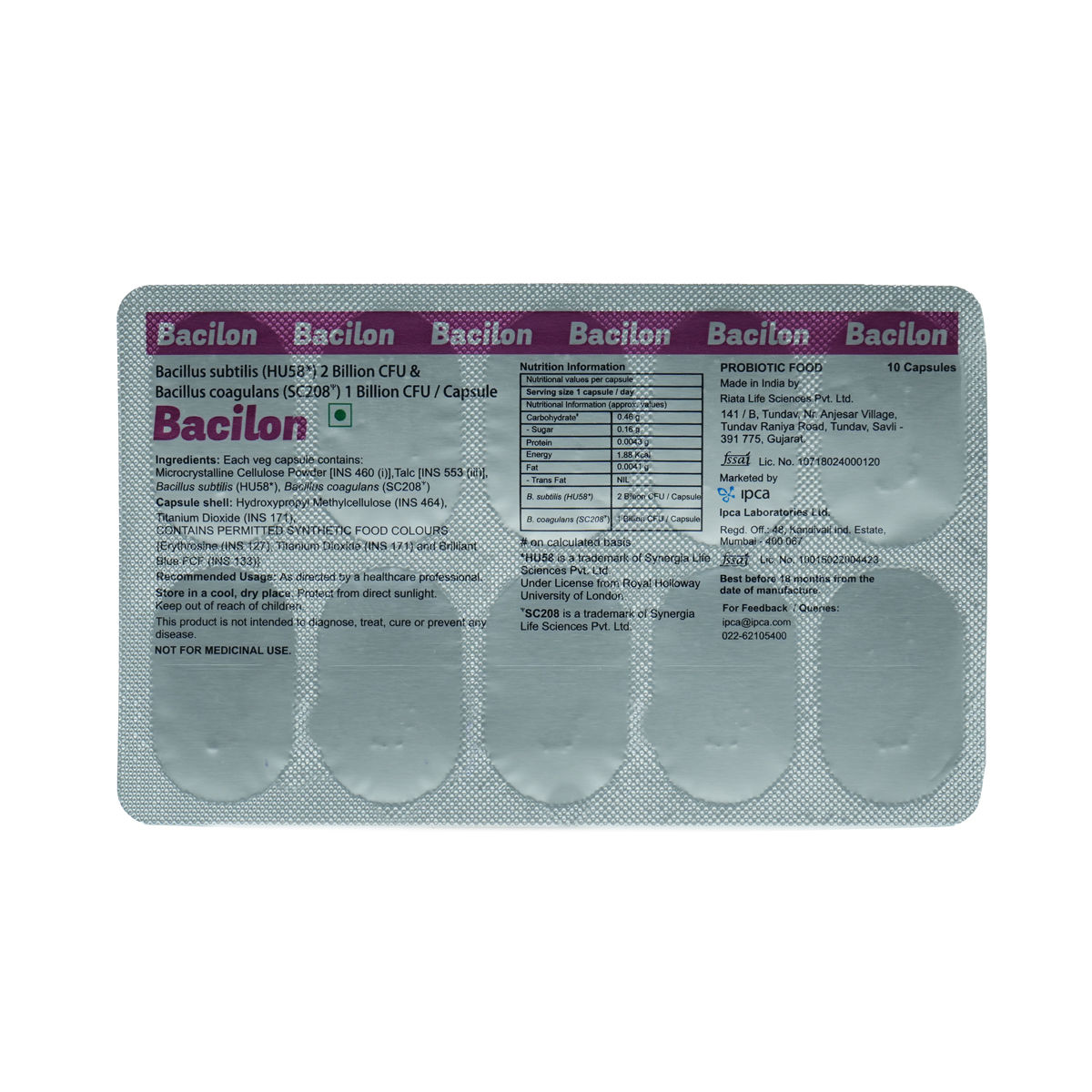 Bacilon Capsule 10's Price, Uses, Side Effects, Composition - Apollo ...