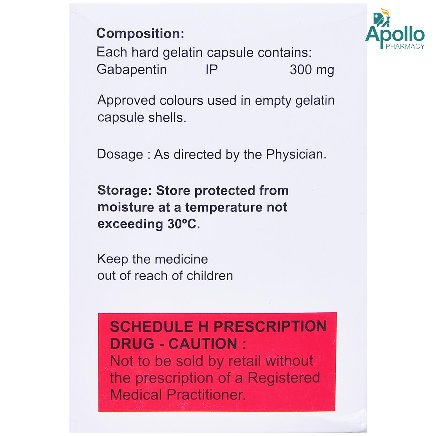 Baga 300 Capsule 15's Price, Uses, Side Effects, Composition - Apollo ...