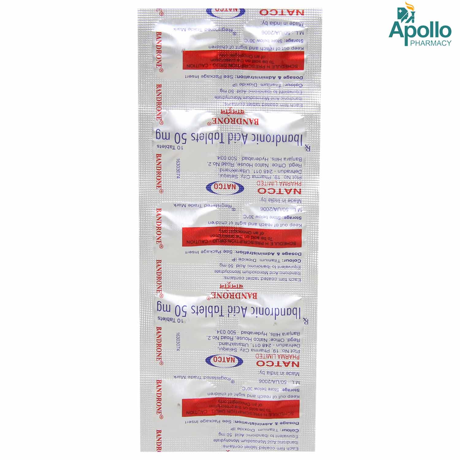 Bandrone 50 mg Tablet 10's Price, Uses, Side Effects, Composition ...