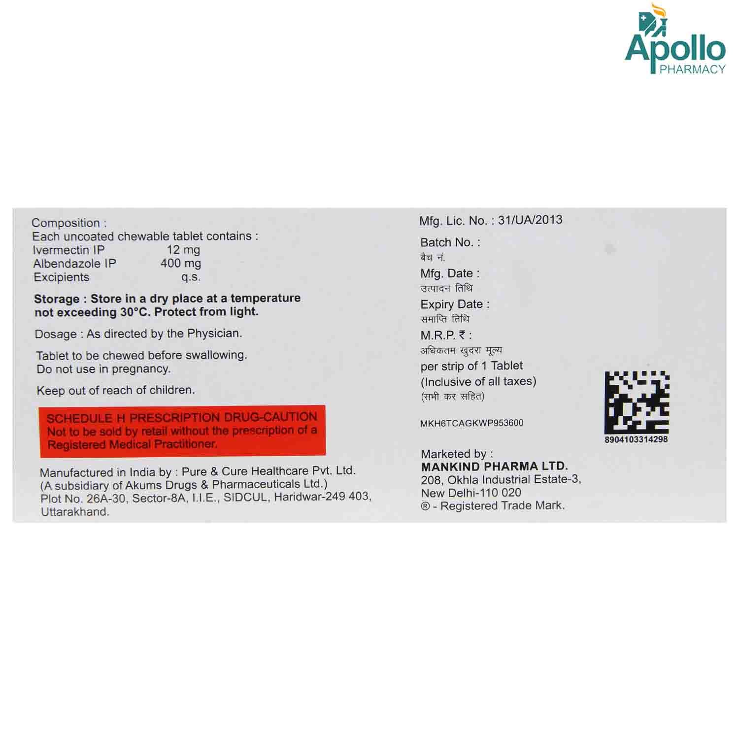 Bandy-Plus 12 Tablet 1's Price, Uses, Side Effects, Composition ...