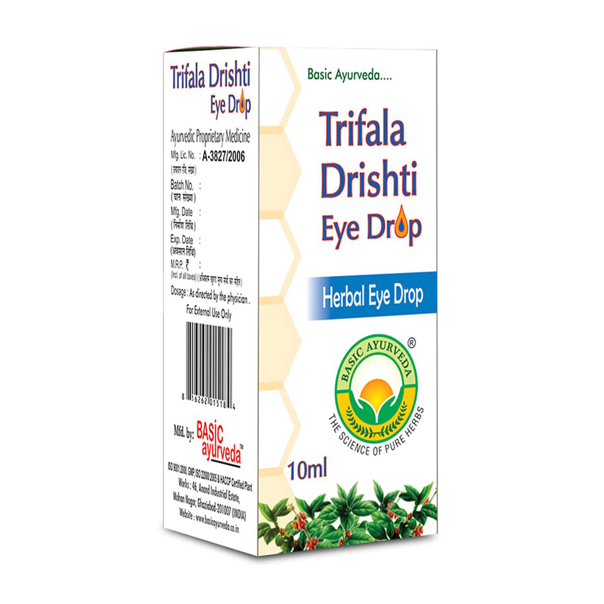 Basic Ayurveda Trifala Drishti Eye Drop, 10 ml Price, Uses, Side ...