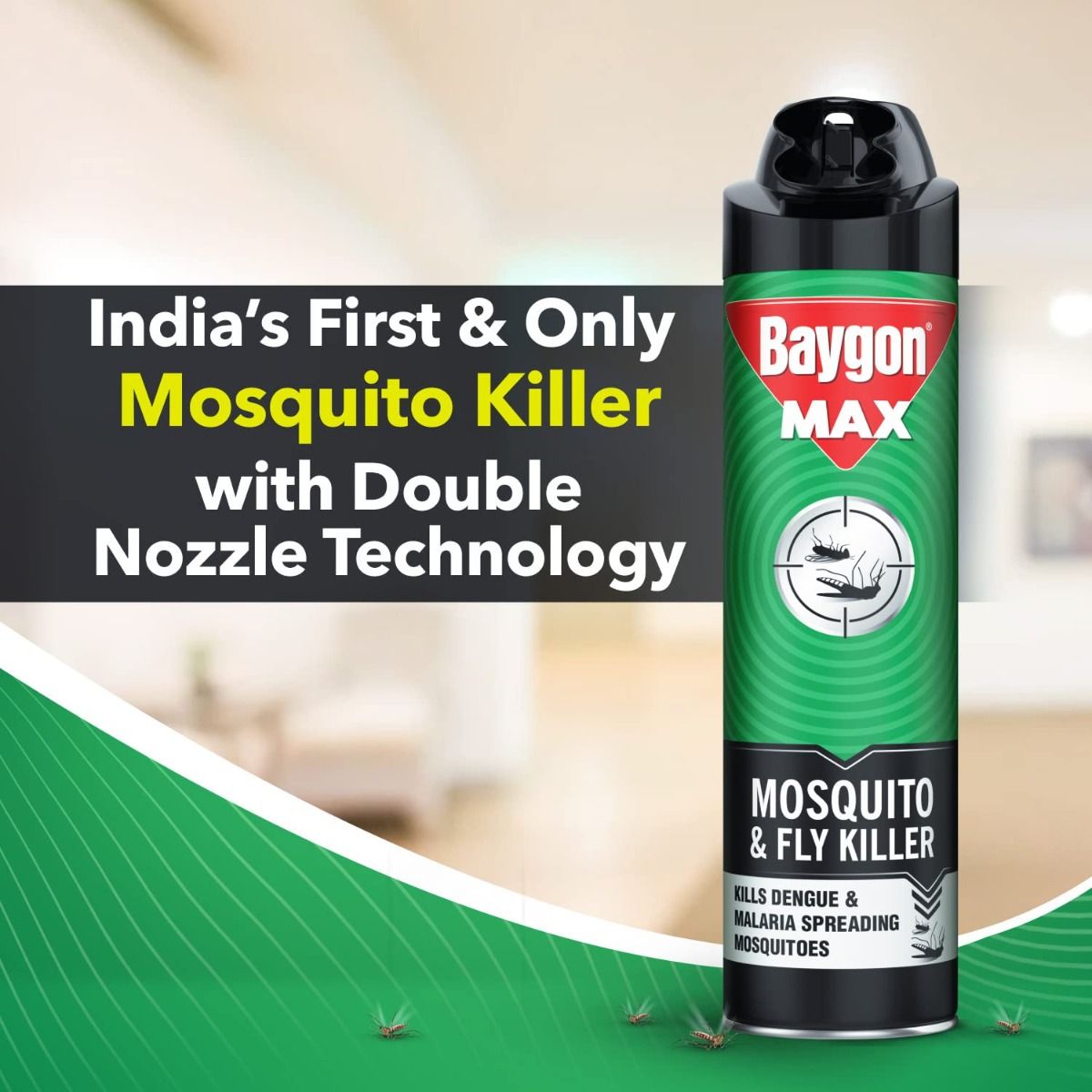 Baygon Max Mosquito & Fly Killer Spray, 400 ml Price, Uses, Side ...