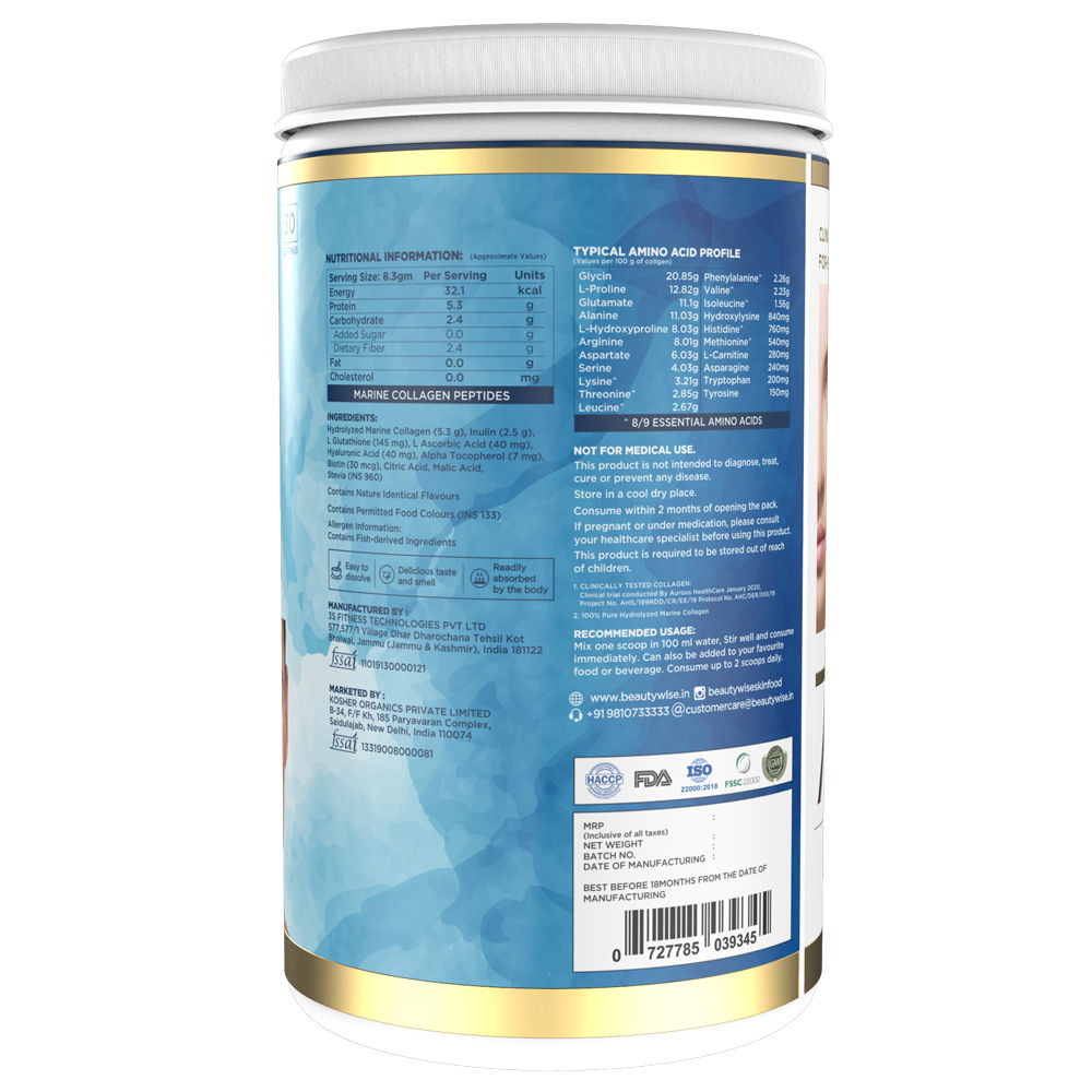 Beautywise Advanced Collagen Proteins Blueberry Flavour Powder, 250 gm ...