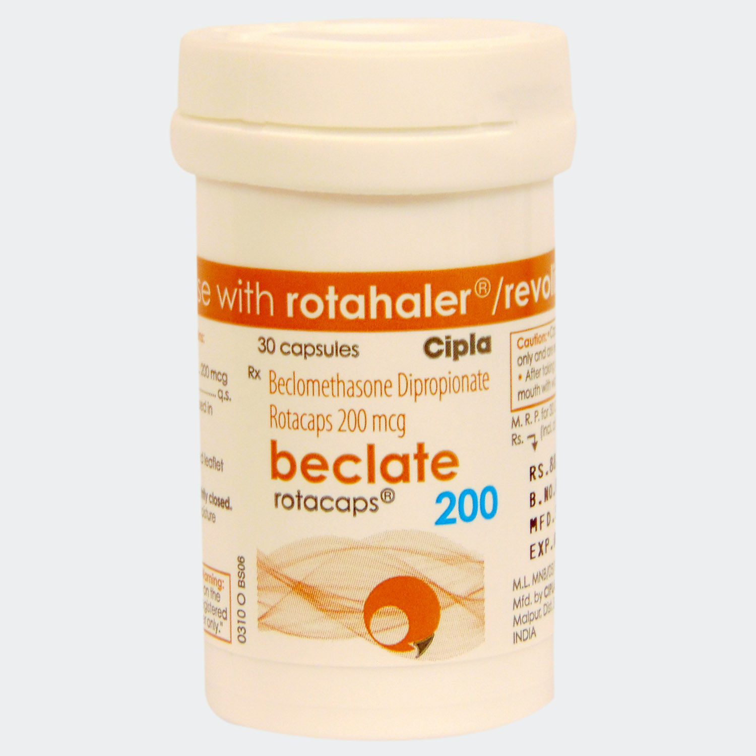 Beclate 200 Rotacap 30's Price, Uses, Side Effects, Composition ...