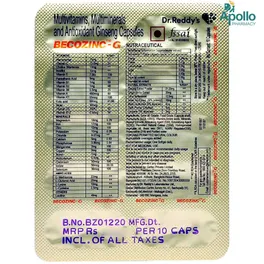 Buy Becozinc-G Capsule | 19 Minutes Delivery | Apollo Pharmacy