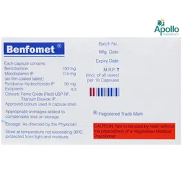 Benfomet Capsule | Uses, Side Effects, Price | Apollo Pharmacy