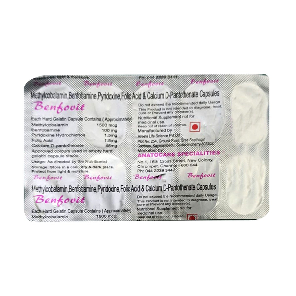 Benfovit Capsule | Uses, Side Effects, Price | Apollo Pharmacy