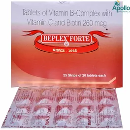 Buy Beplex Forte Tablet | 19 Minutes Delivery | Apollo Pharmacy