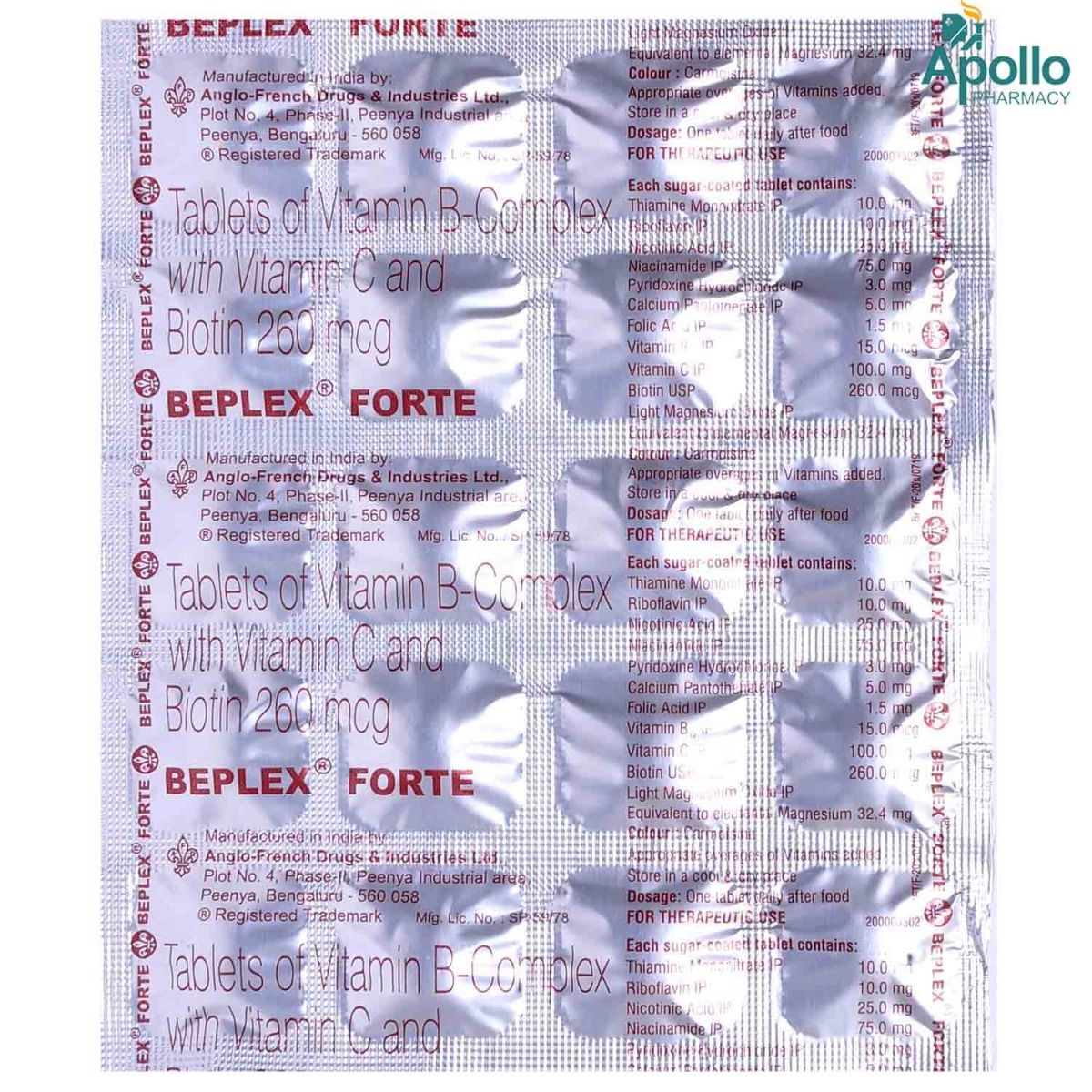 Beplex Forte Tablet | Uses, Side Effects, Price | Apollo Pharmacy