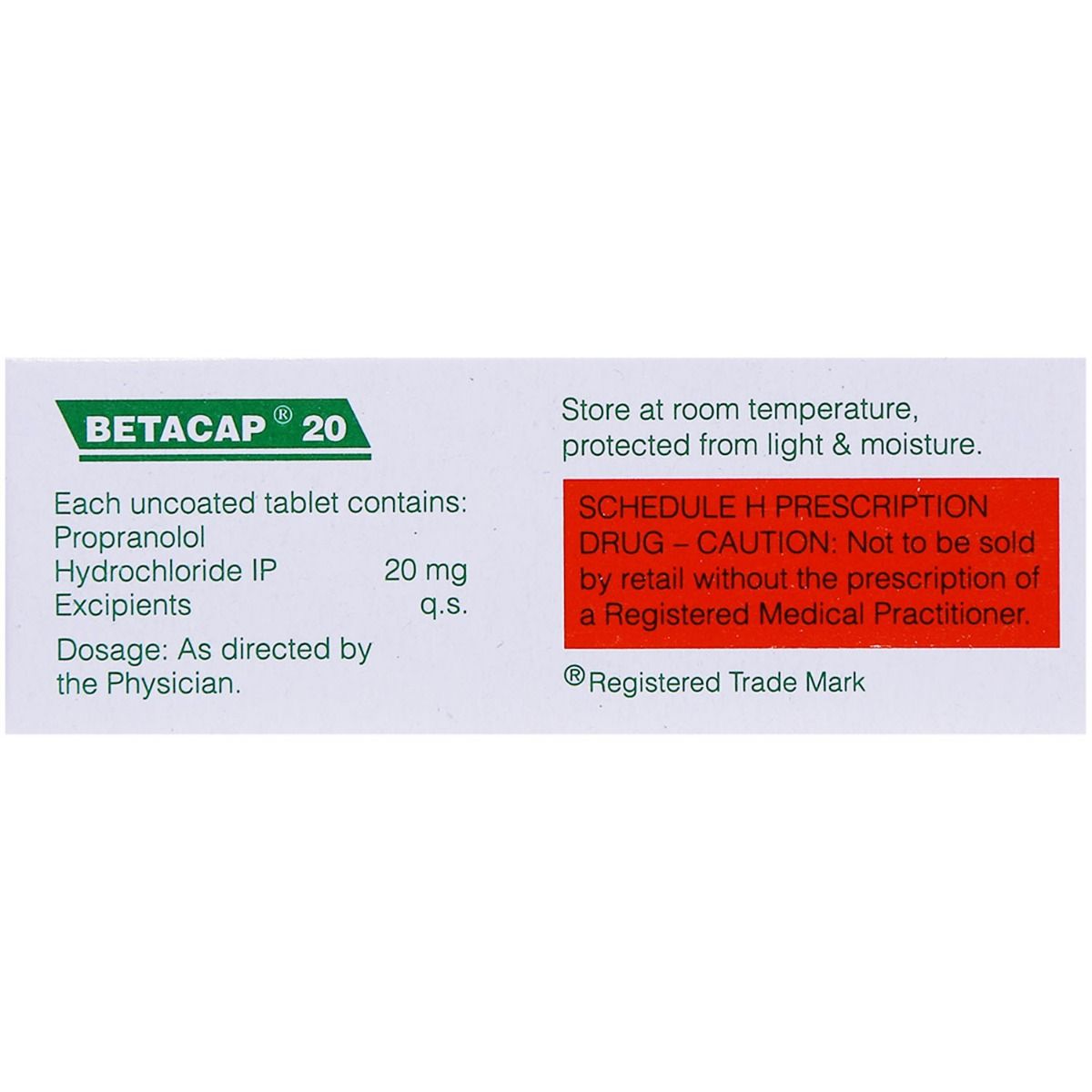 Betacap 20 Tablet | Uses, Side Effects, Price | Apollo Pharmacy