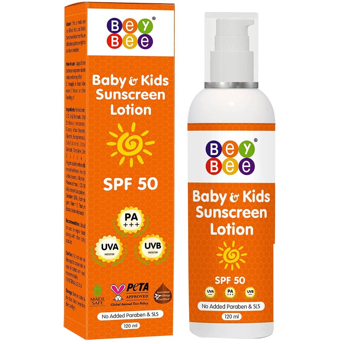 Bey Bee Baby & Kids Sunscreen Lotion SPF 50, 120 ml Price, Uses, Side ...