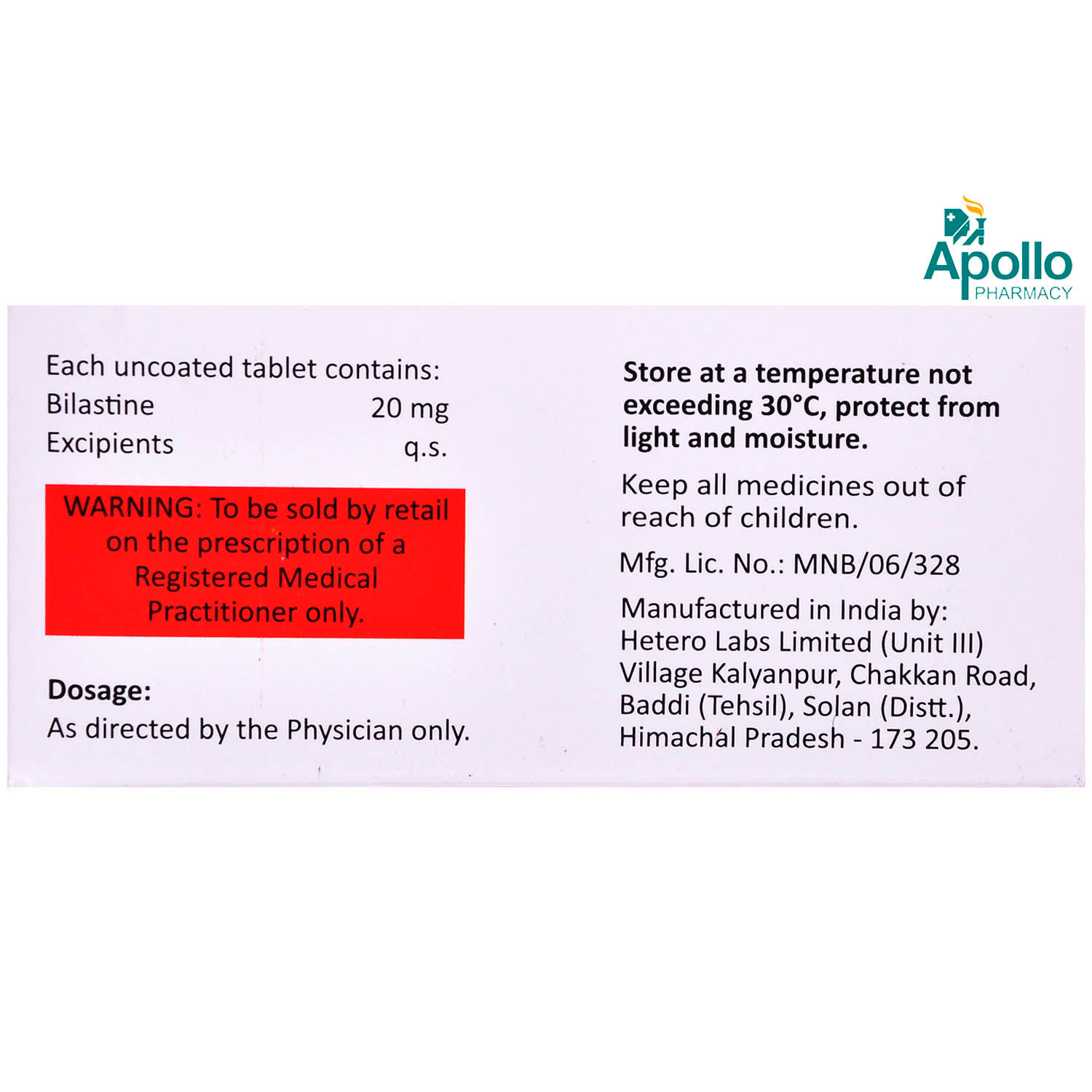 Bilazap Tablet 10's Price, Uses, Side Effects, Composition - Apollo ...