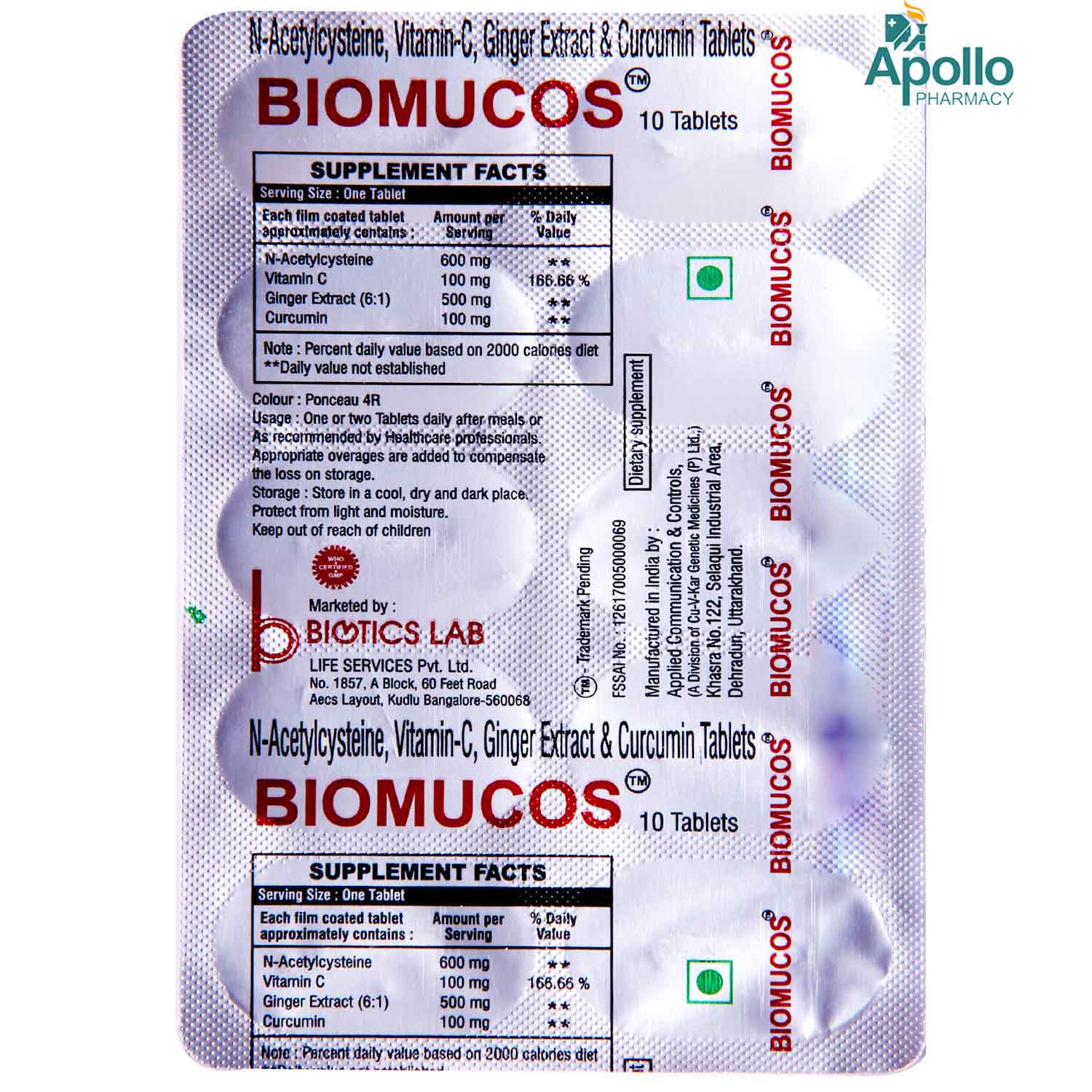 Biomucos Tablet 10's Price, Uses, Side Effects, Composition - Apollo ...