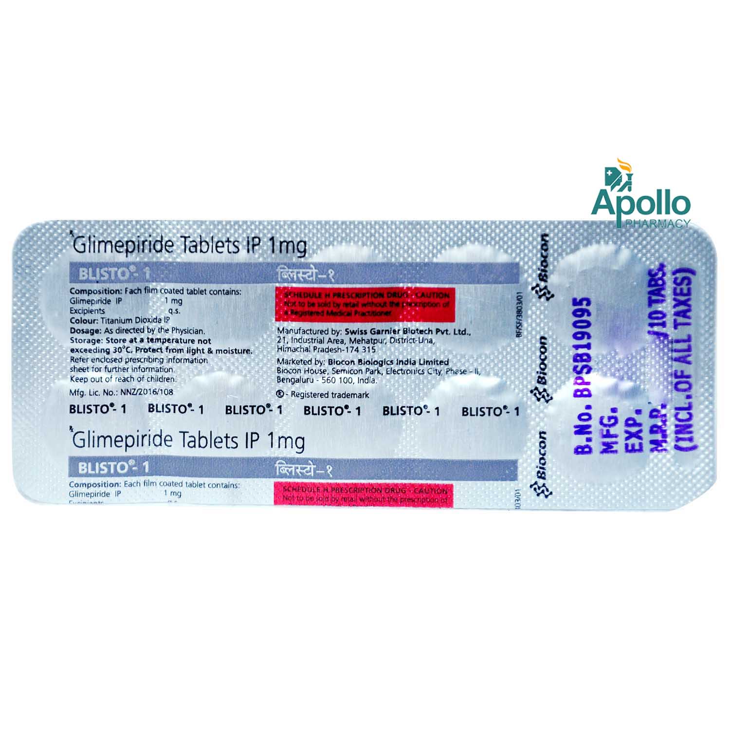 Blisto-1 Tablet 10's Price, Uses, Side Effects, Composition - Apollo ...