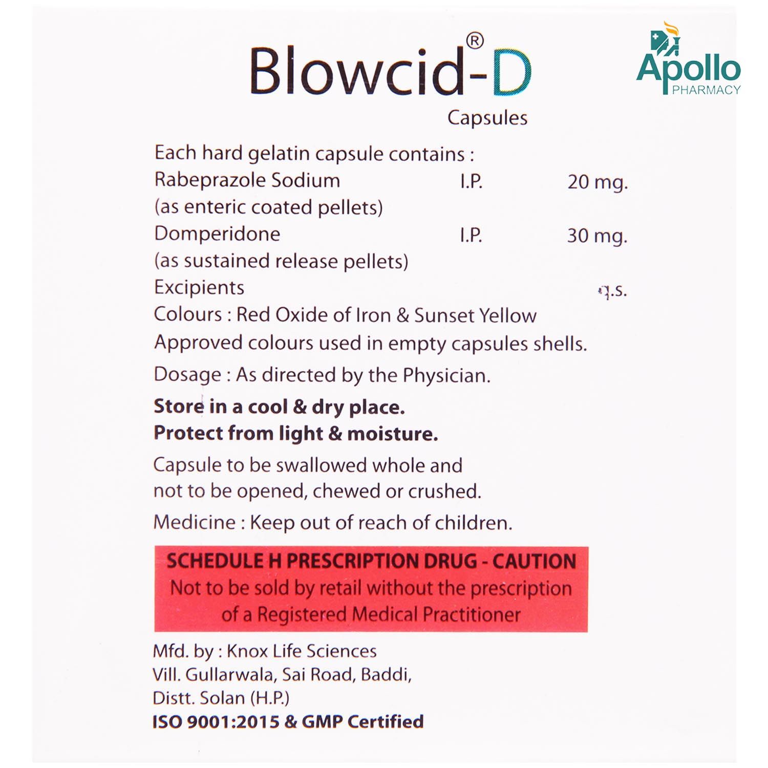 Blowcid D Capsule 10's Price, Uses, Side Effects, Composition - Apollo ...