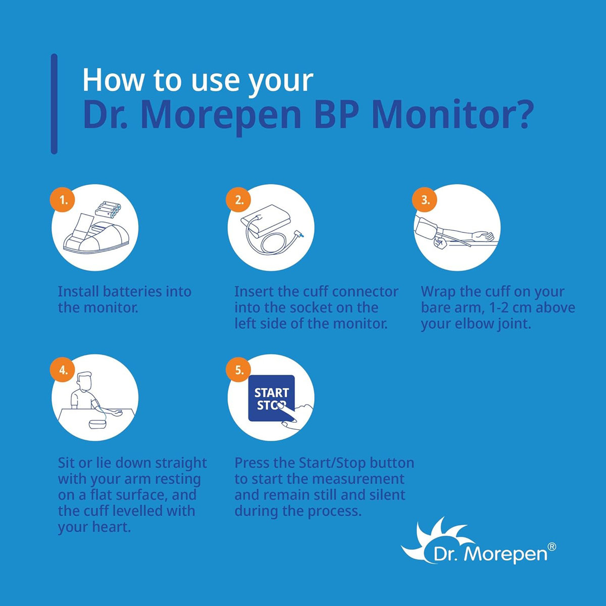 Buy Dr.Morepen Blood Pressure Monitor BP-15, 1 Count | 19 Minutes ...