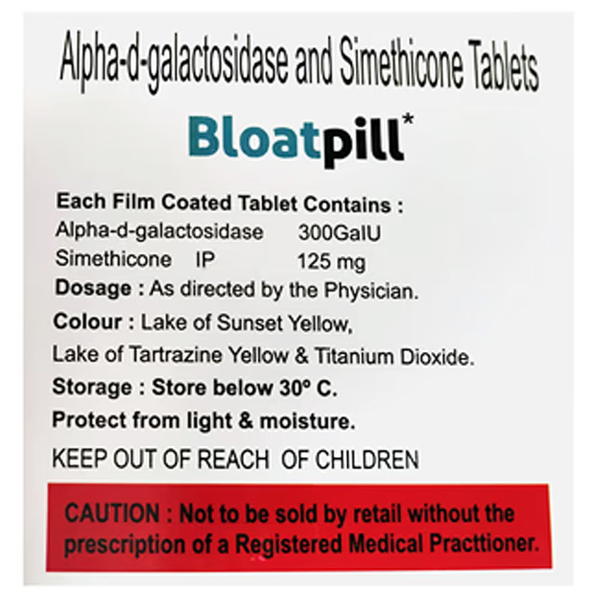 Bloatpill Tablet 10's | Uses, Side Effects, Price | Apollo Pharmacy