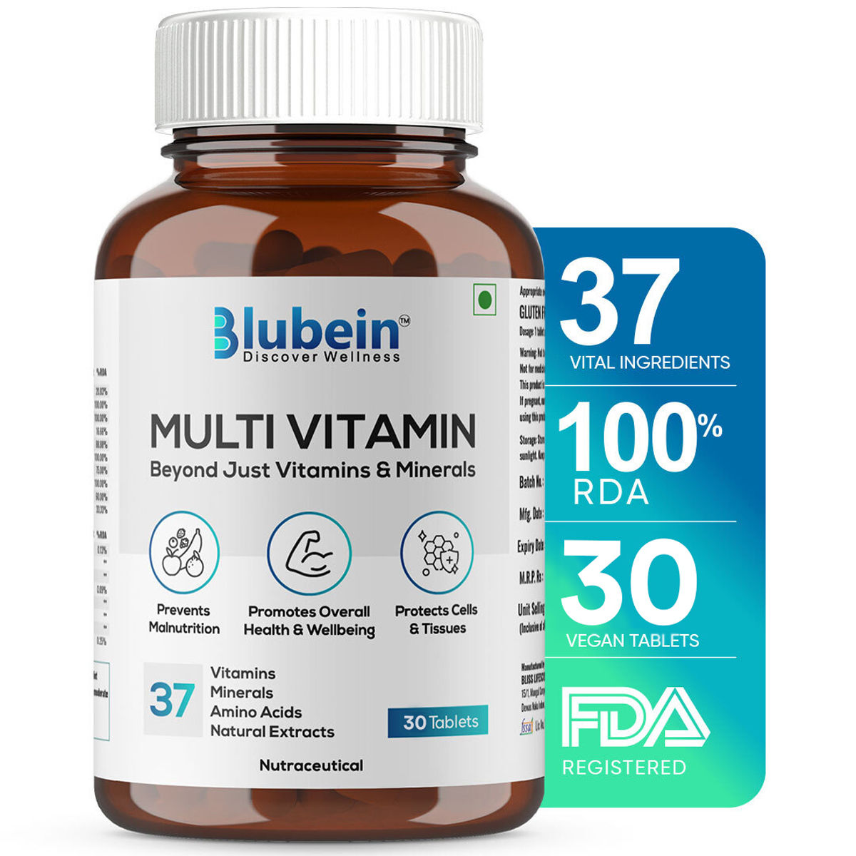 Buy Blubein Multivitamin Tablet 30's | 19 Minutes Delivery | Apollo ...