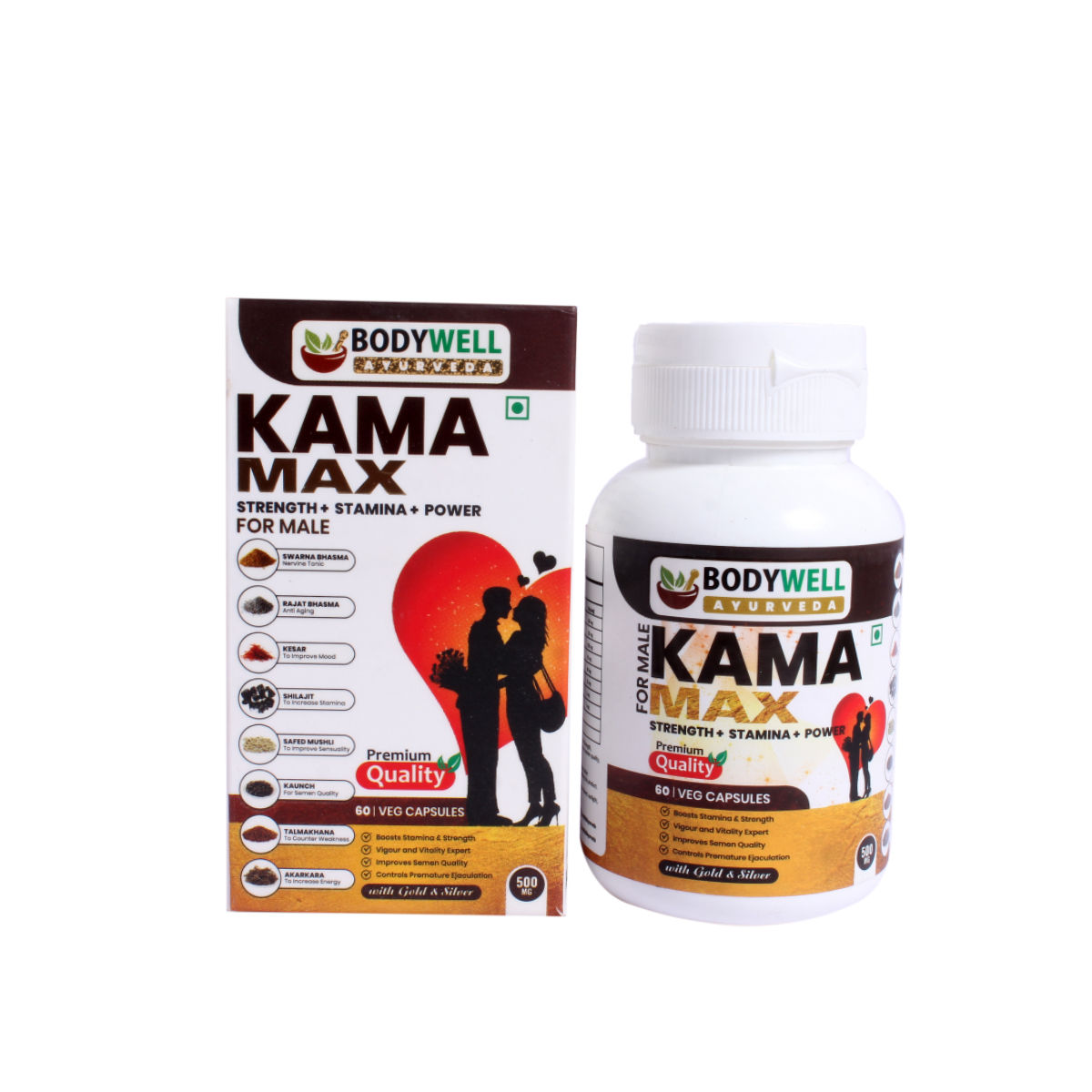 Bodywell Ayurveda Kama Max Male 500mg, 60 Capsules Price, Uses, Side ...