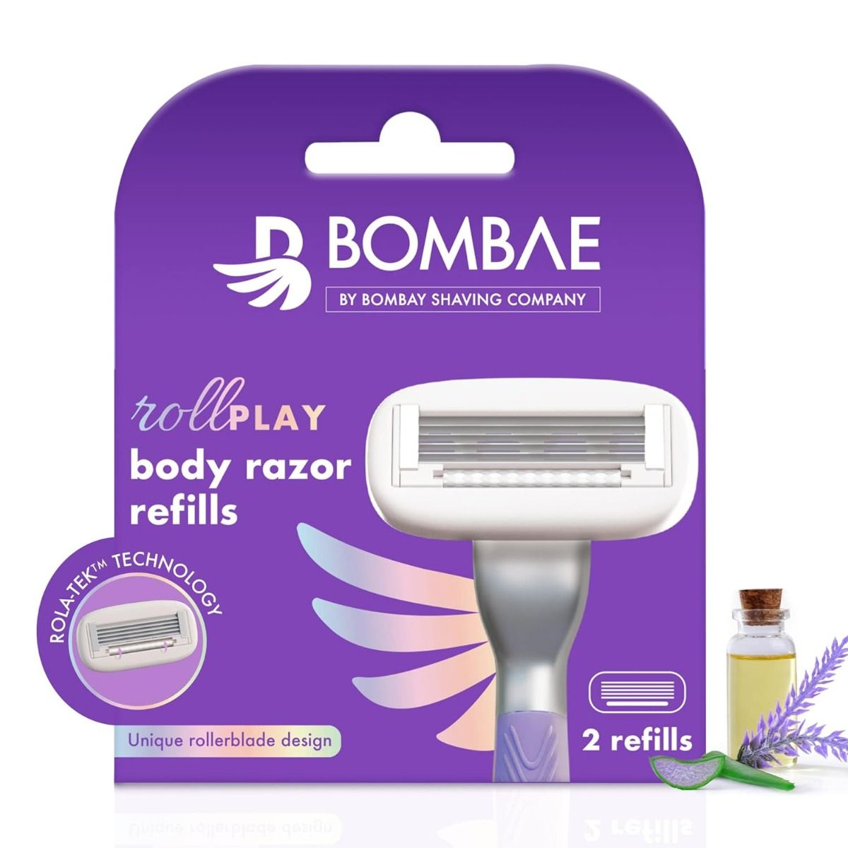 Buy Bombae Rollplay Hair Removal Razor Refills/Cartridge, 2 Count | 19 ...