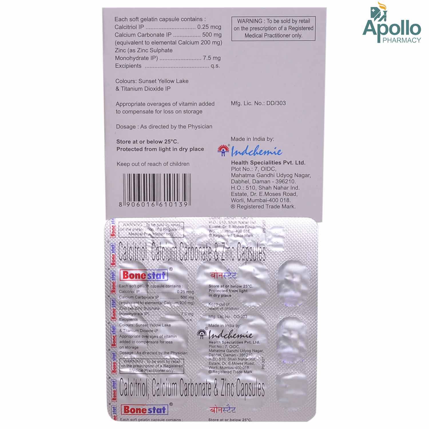 Bonestat Capsule 15's Price, Uses, Side Effects, Composition - Apollo ...