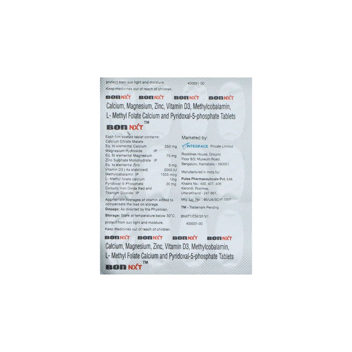 Bon NXT Tablet 15's Price, Uses, Side Effects, Composition - Apollo ...