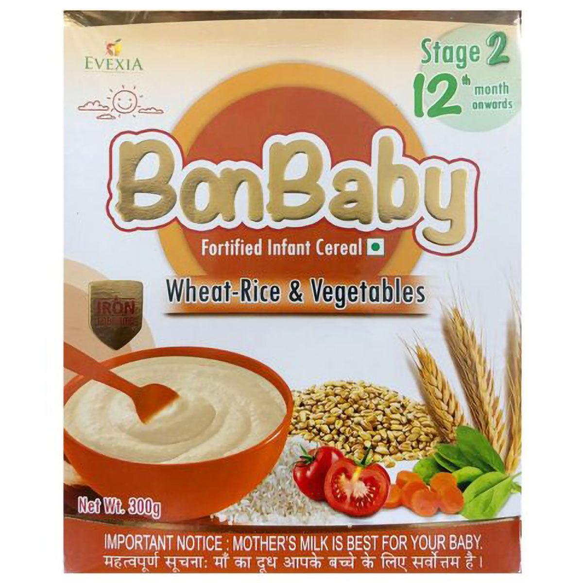 Buy Bonbaby Infant Cereal Wheat-Rice and Vegetables Cereal Stage 2 for ...