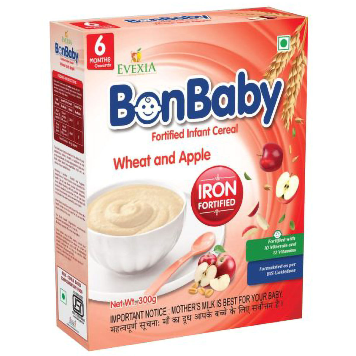 Buy Bonbaby Infant Cereal Wheat and Apple Cereal (6 Months Onwards ...