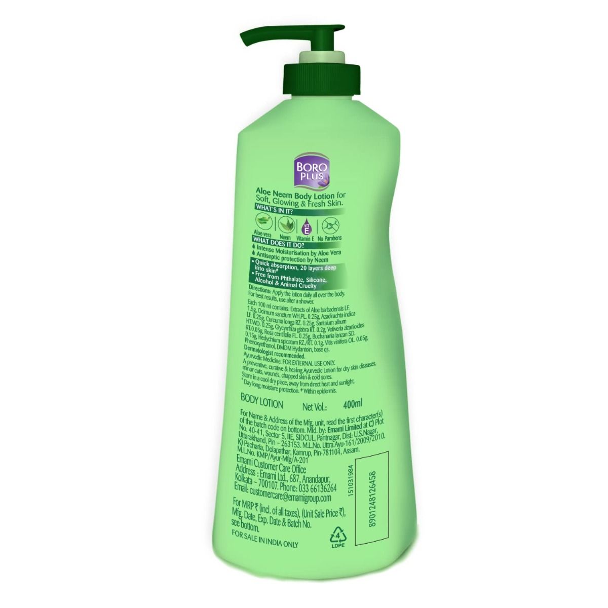 Buy Boroplus Aloe Neem Body Lotion 400 ml | 19 Minutes Delivery ...