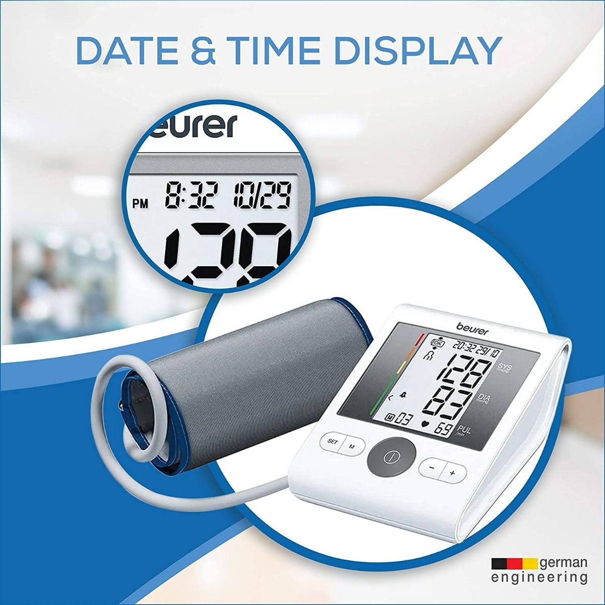 Beurer BM 28 Upper Arm Blood Pressure Monitor Without Adapter, 1 Count ...