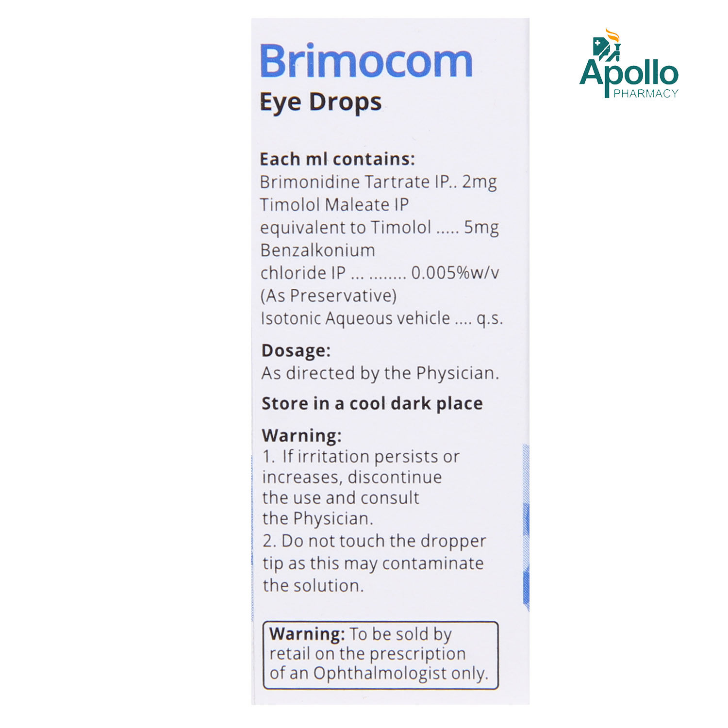 Brimocom Eye Drops 5 ml Price, Uses, Side Effects, Composition - Apollo ...