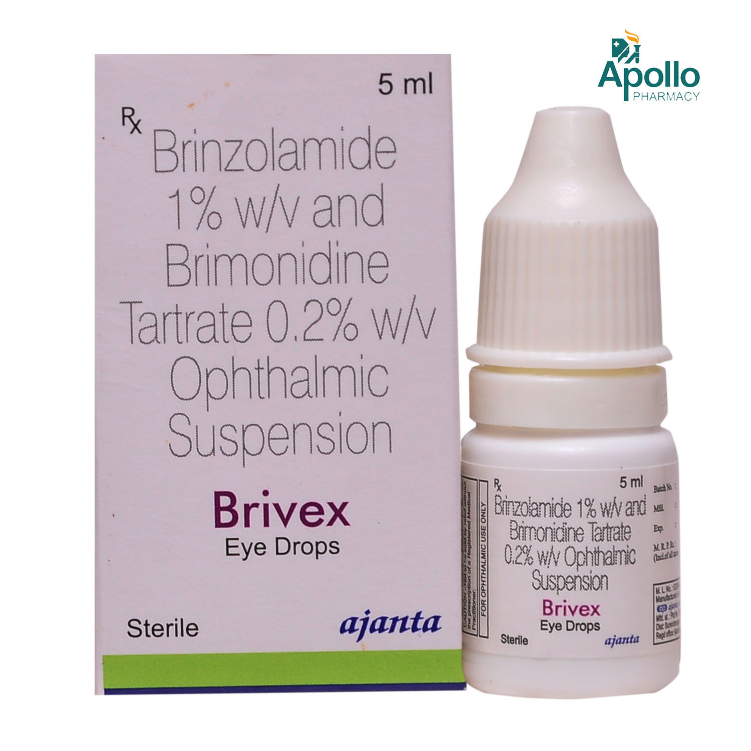 Brivex Eye Drops 5 ml | Uses, Side Effects, Price | Apollo Pharmacy