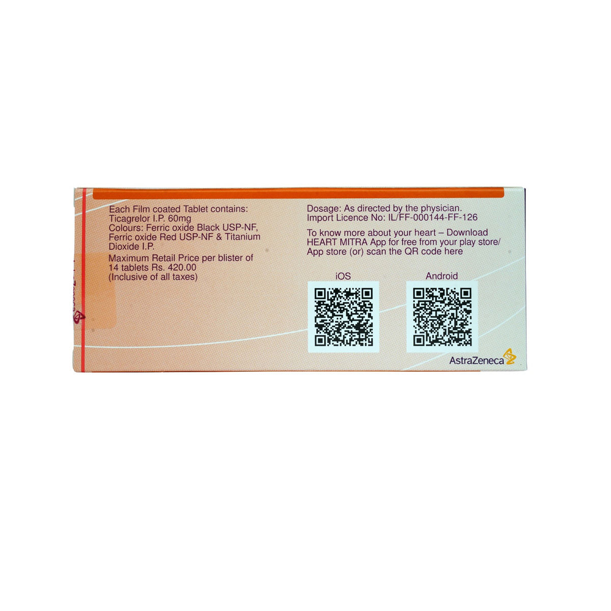 Brilinta 60 mg Tablet 14's Price, Uses, Side Effects, Composition ...