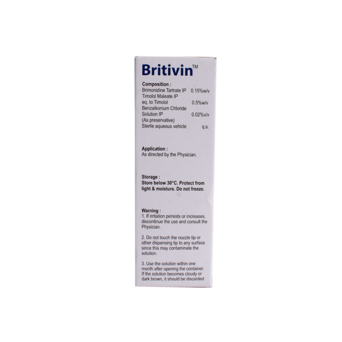 Britivin Eye Drop 5 ml | Uses, Side Effects, Price | Apollo Pharmacy