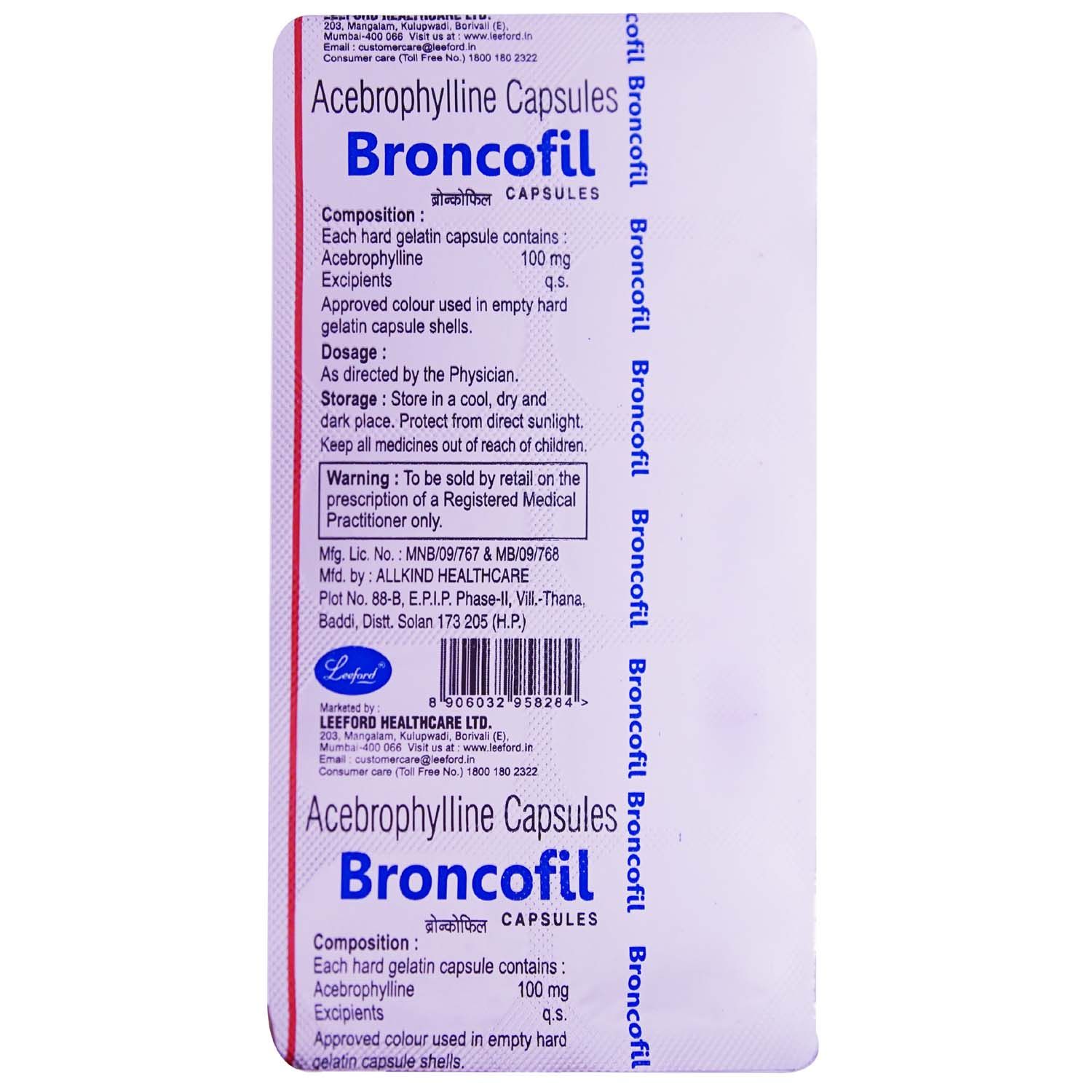Broncofil Capsule 10's Price, Uses, Side Effects, Composition - Apollo ...