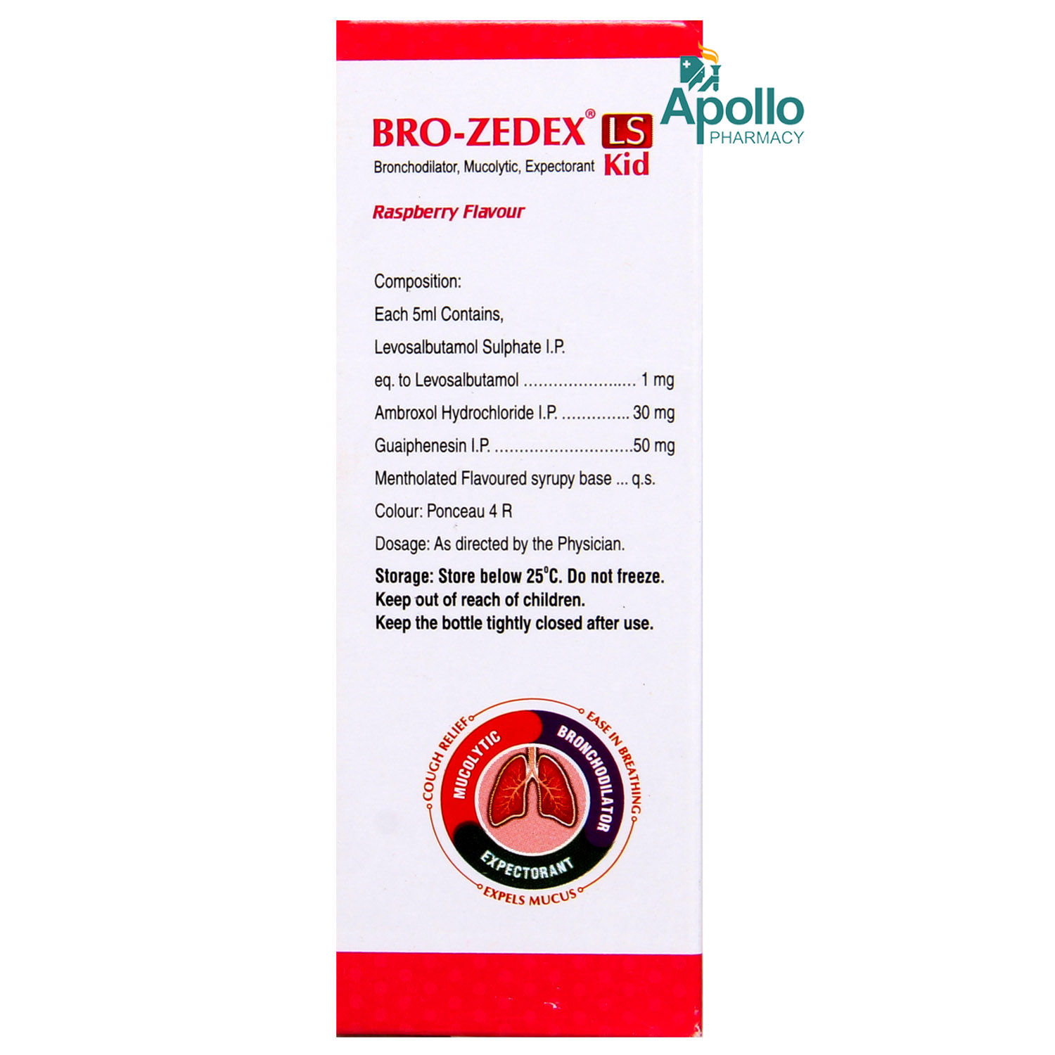 Brozedex LS Kid Syrup | Uses, Side Effects, Price | Apollo Pharmacy